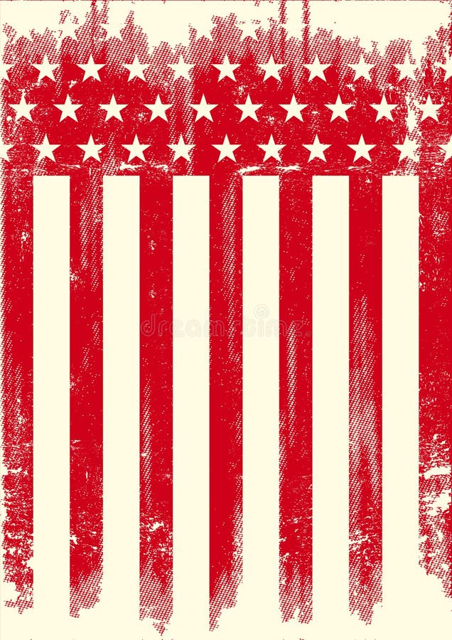 American Style red poster stock vector. Illustration of background ...