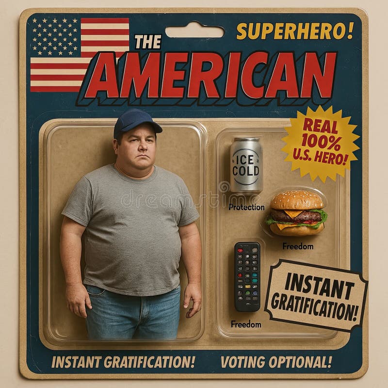 American Superhero Funny Action Figure Stock Illustration ...