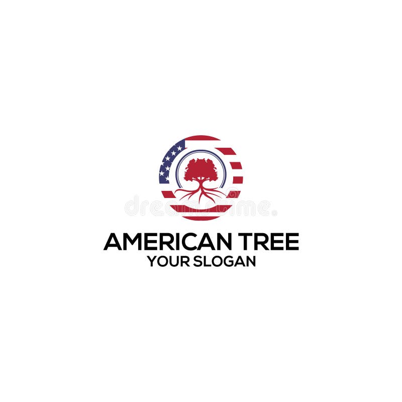 American Tree Service Logo Design Stock Vector - Illustration of ...