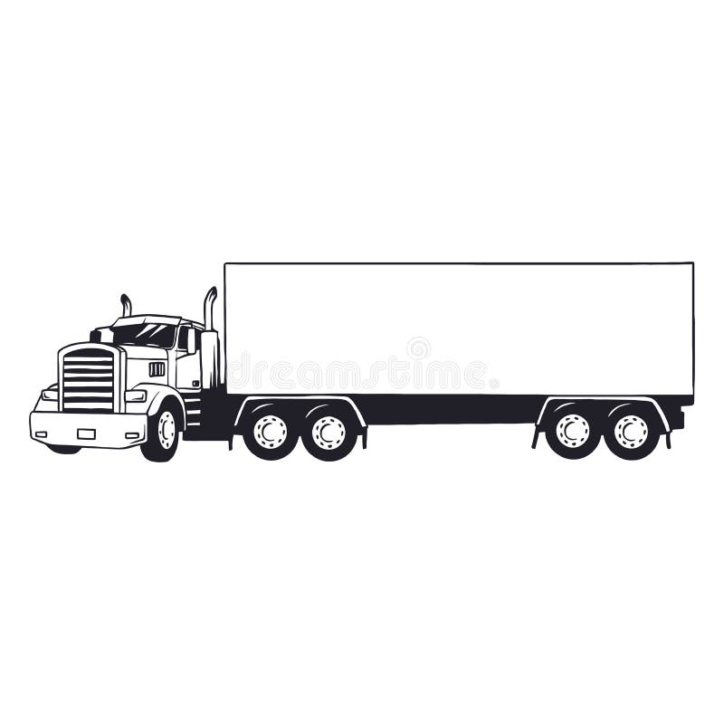 Black Container Truck White Stock Illustrations – 7,955 Black Container ...