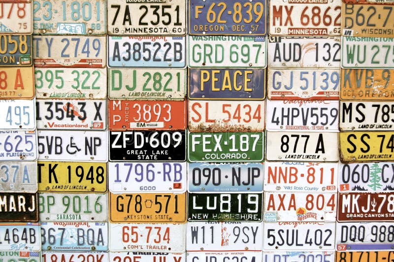 American Vehicle Number Plates Editorial Photography - Image: 28283482
