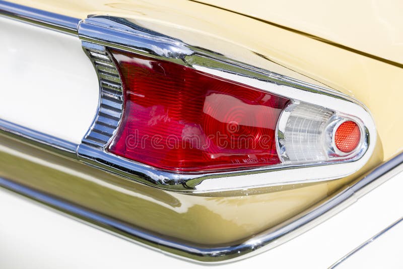 American Vintage Car, Rear View Stock Image - Image of antique ...