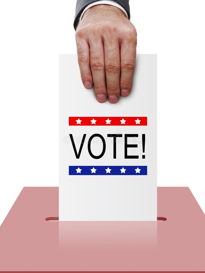 American vote stock image. Image of isolated, young, inserting - 45408427
