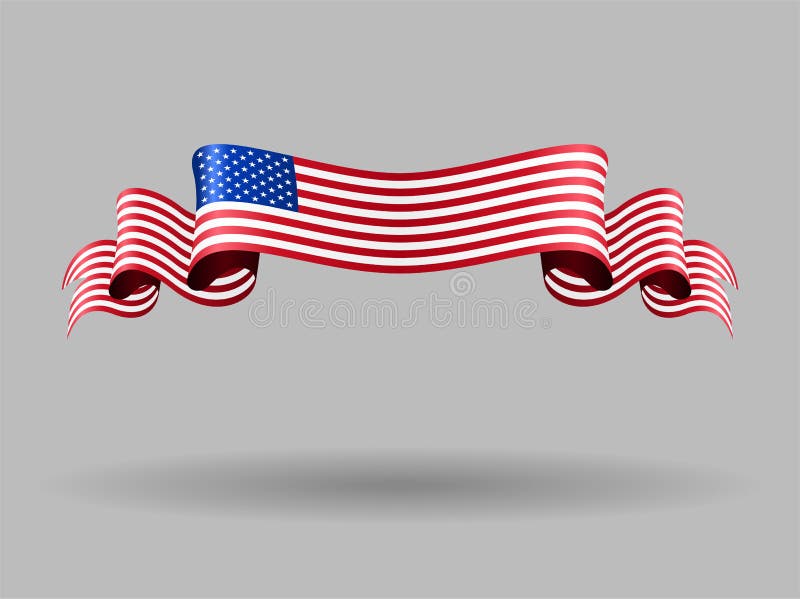 Wavy American Flag stock vector. Illustration of backdrop - 31403561