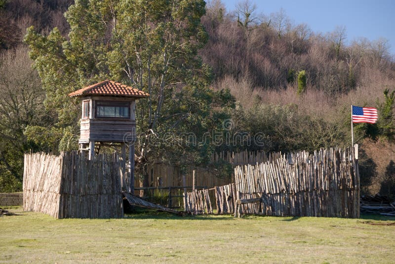 American western fort stock image. Image of fortification - 8339789