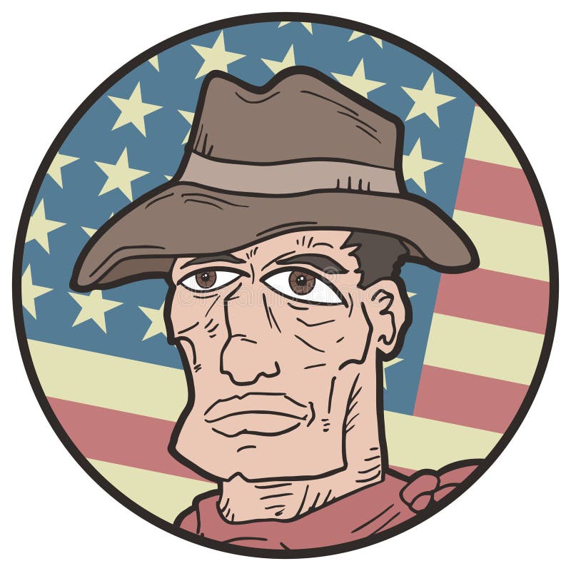 American western icon stock vector. Illustration of banner - 41684231