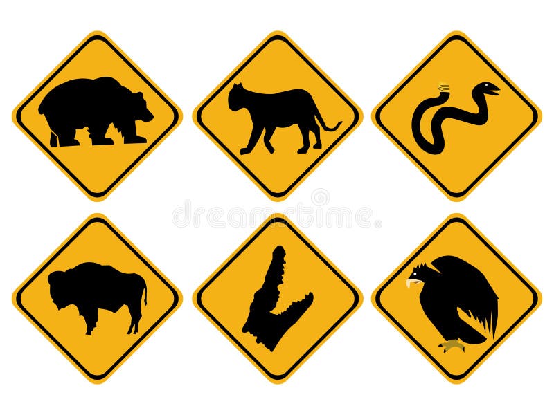 American wildlife signs stock vector. Illustration of sign - 2289616