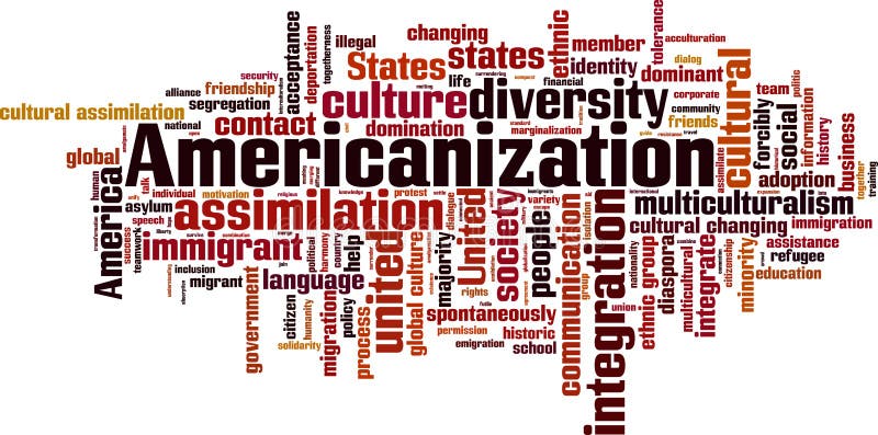 Americanization word cloud stock vector. Illustration of influence ...