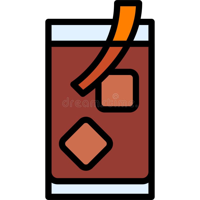 Americano Cocktail Icon, Alcoholic Mixed Drink Vector Stock Vector ...