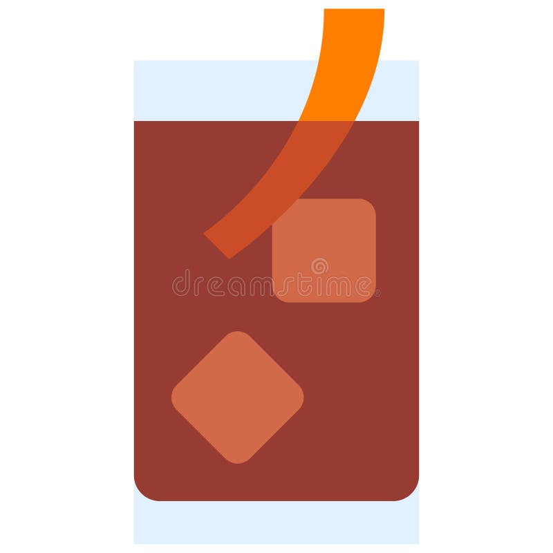 Americano Cocktail Icon, Alcoholic Mixed Drink Vector Stock Vector ...