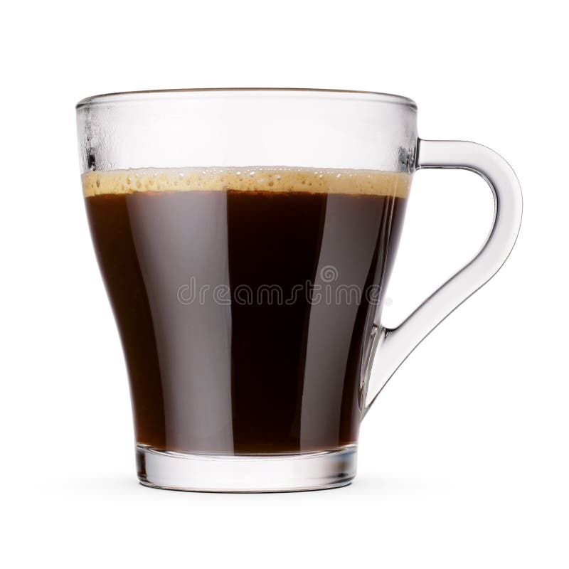 Americano Coffee Cup Isolated on a White Background Stock Image - Image ...