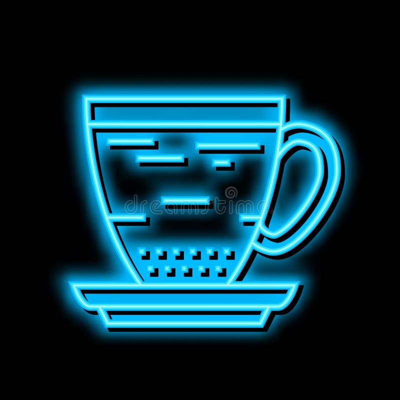 Americano Coffee Neon Glow Icon Illustration Stock Vector ...