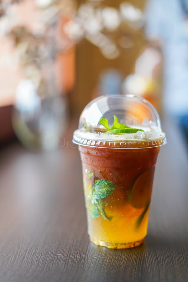 Americano with Orange Juice in Take Away Cup Stock Photo - Image of ...