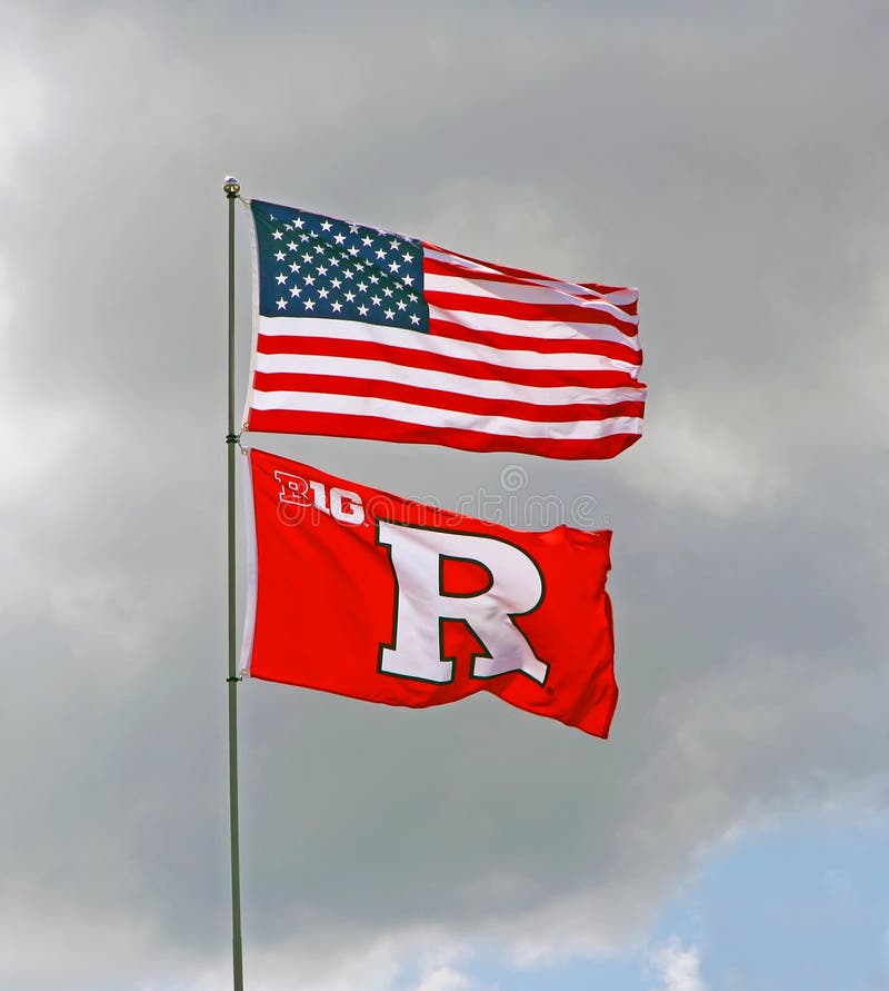 Americano Y Banderas De Rutgers Imagen de archivo editorial - Imagen de ...