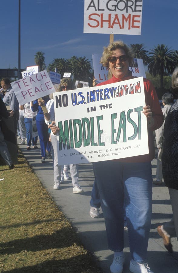 Americans Protesting War in Middle East Editorial Photography - Image ...