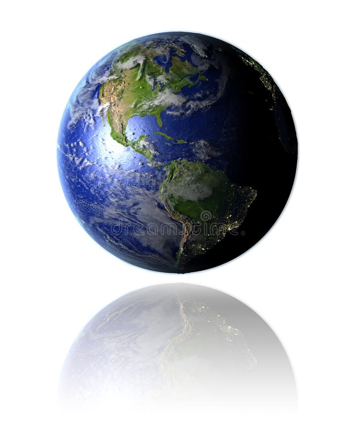 Americas on globe stock illustration. Illustration of astronomy - 94642079