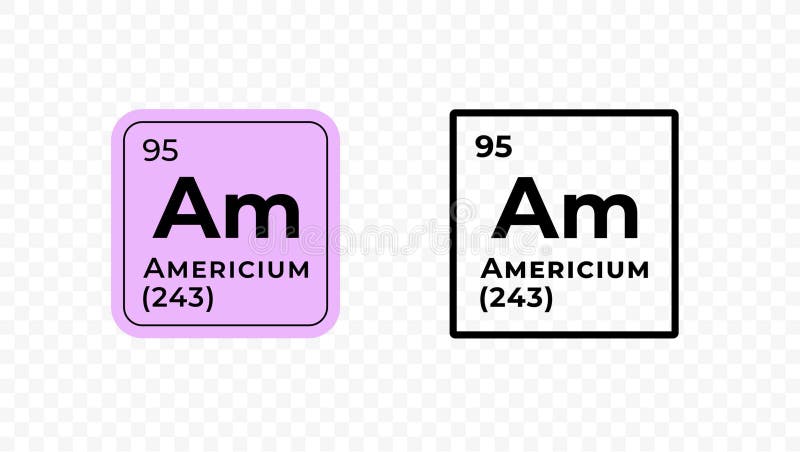 Americium, Chemical Element of the Periodic Table Vector Stock Vector ...