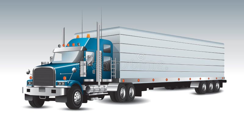 Amerikansk lastbil stock illustrationer. Illustration av bärare - 84103860