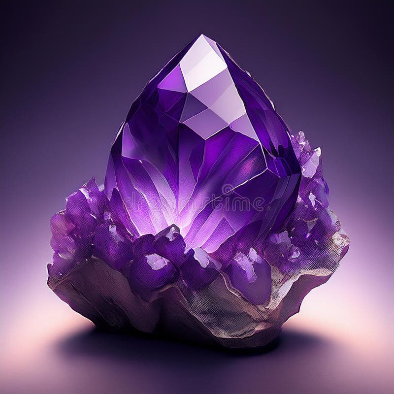 Amethyst, AI generated stock illustration. Illustration of amethyst ...