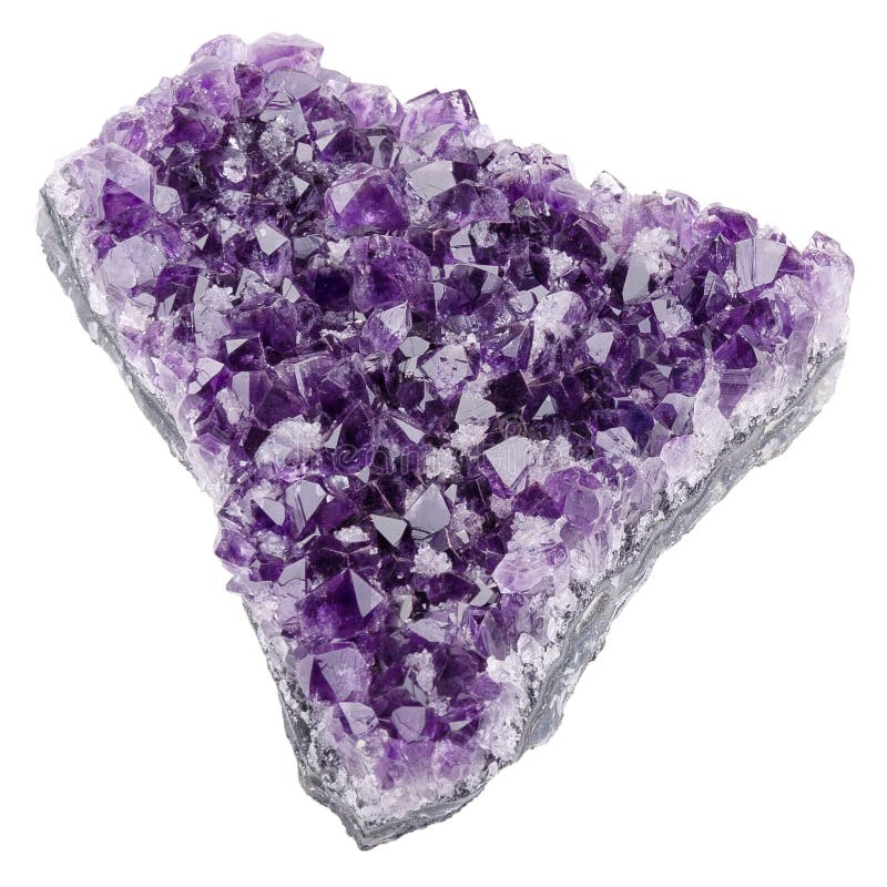 Amethyst Auf Weißem Hintergrund Stockfoto - Bild von dioxid, silikon ...