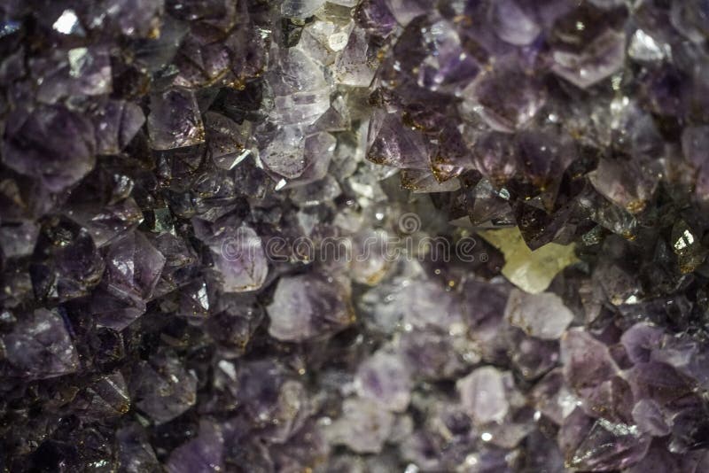 Amethyst Cluster Rough Crystals Stock Image - Image of close, abstract ...