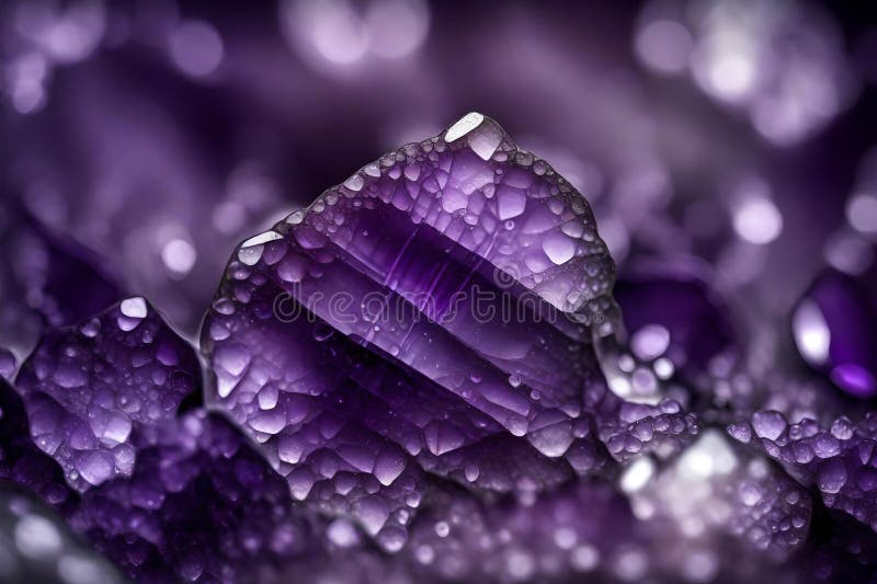 Amethyst Crystal Close Shot Stock Illustration - Illustration of ...