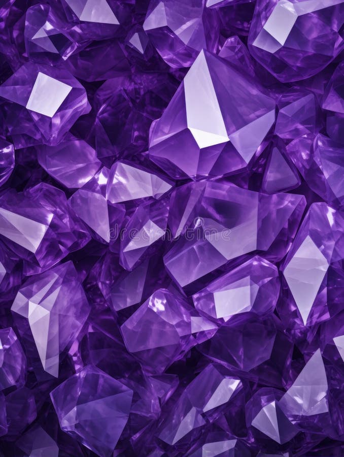 Amethyst Crystal Creative Abstract Geometric Texture. Stock ...