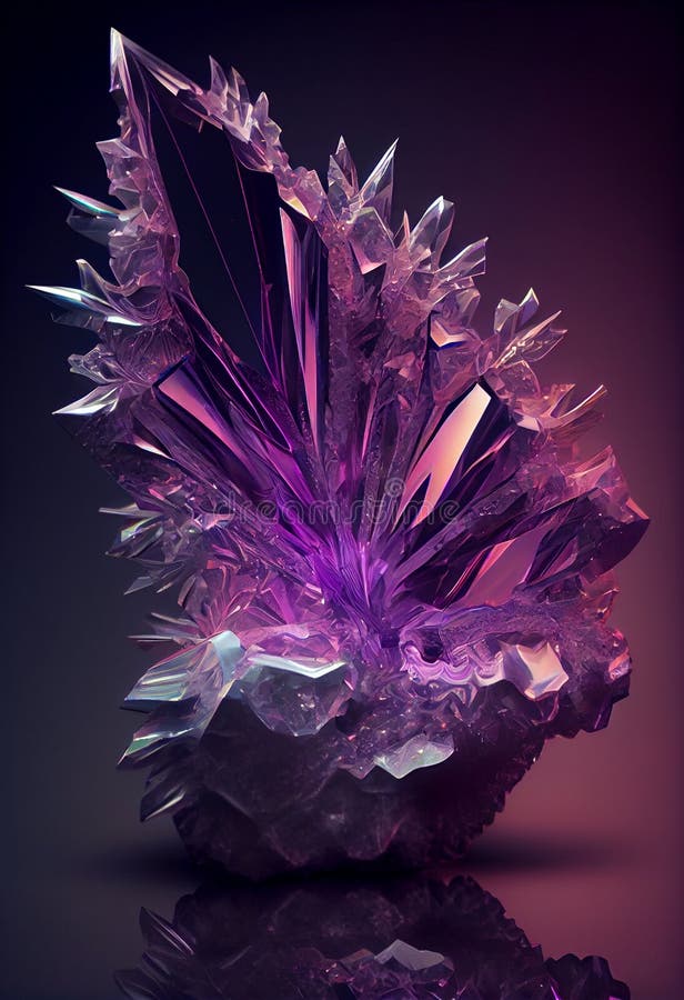 Amethyst Crystal on Dark Background. AI Generated Stock Photo - Image of jewel, black: 274575698