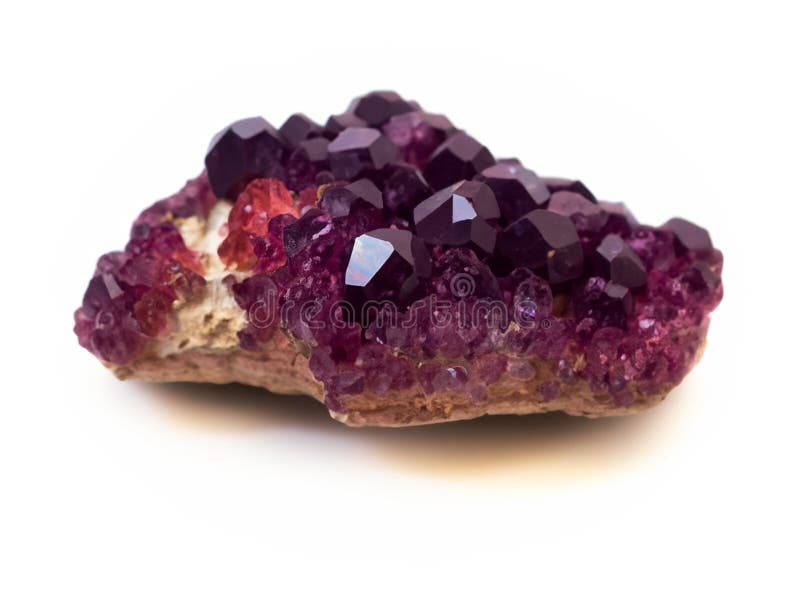 Amethyst Crystal Geode Mineral on White Background Stock Image - Image ...