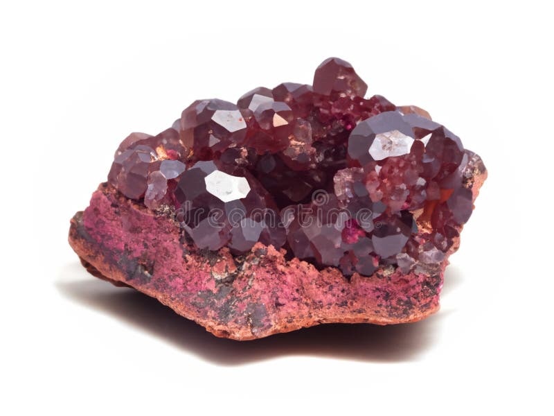 Amethyst Crystal Geode Mineral on White Background Stock Photo - Image ...