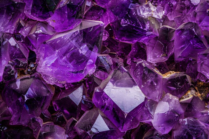 Amethyst Crystal, Purple Quartz Raw Gemstone Amethyst Druse Pattern ...