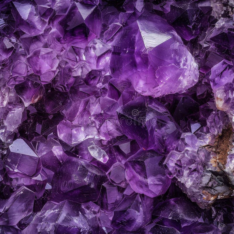 Amethyst Crystal, Purple Quartz Raw Gemstone Amethyst Druse Pattern ...