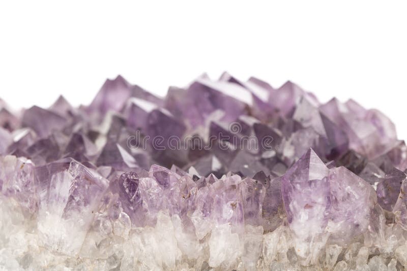 Amethyst crystal on white stock photo. Image of pattern - 46915238