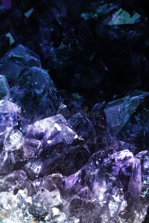 Blue Amethyst Cluster Background Stock Photo - Image of quartz ...