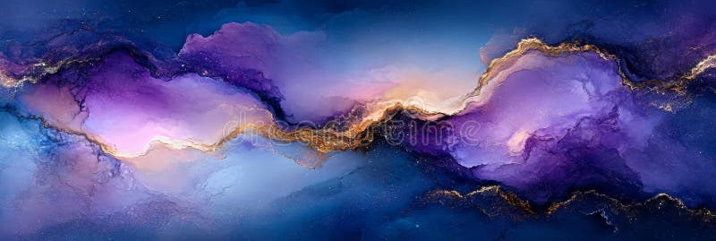 Amethyst Dreamscape an Abstract Panorama of Digital Alcohol Art with ...