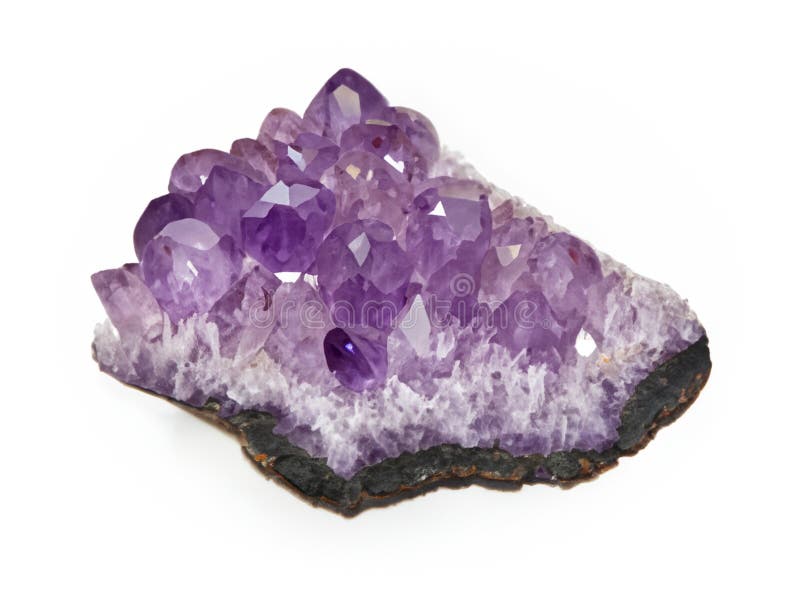 Amethyst Geode Isolated on White Stock Photo - Image of shiny, object ...