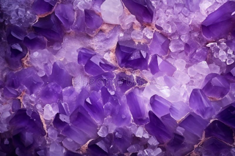 Amethyst Geode: a Symphony of Purple Crystals Stock Illustration ...