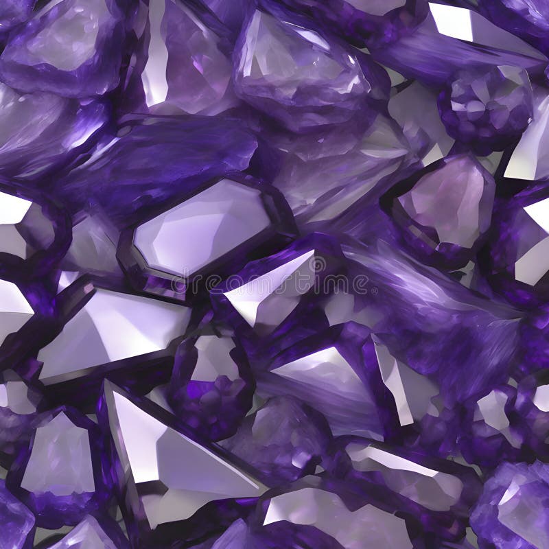 Amethyst Illustration, Colorful Gemstone Illustration. AI-Generated ...