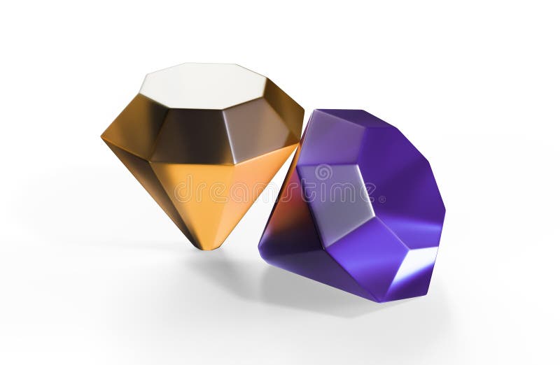 Amethyst Jewel High Resolution 3D Render Stock Illustration ...