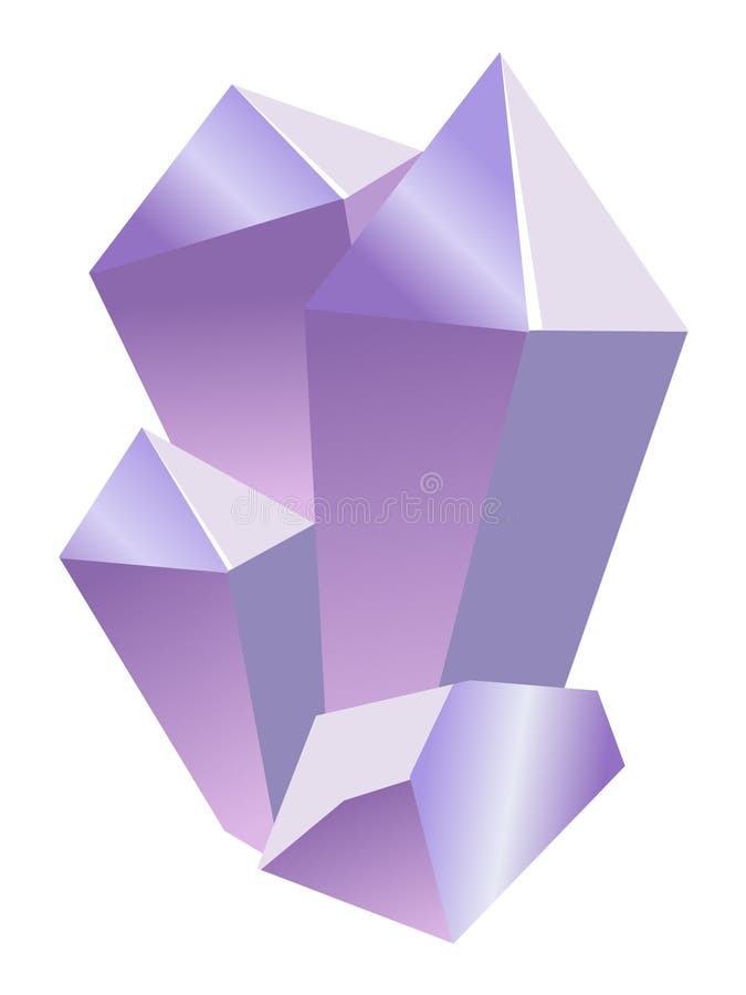 Amethyst, mineral series stock illustration. Illustration of icon ...