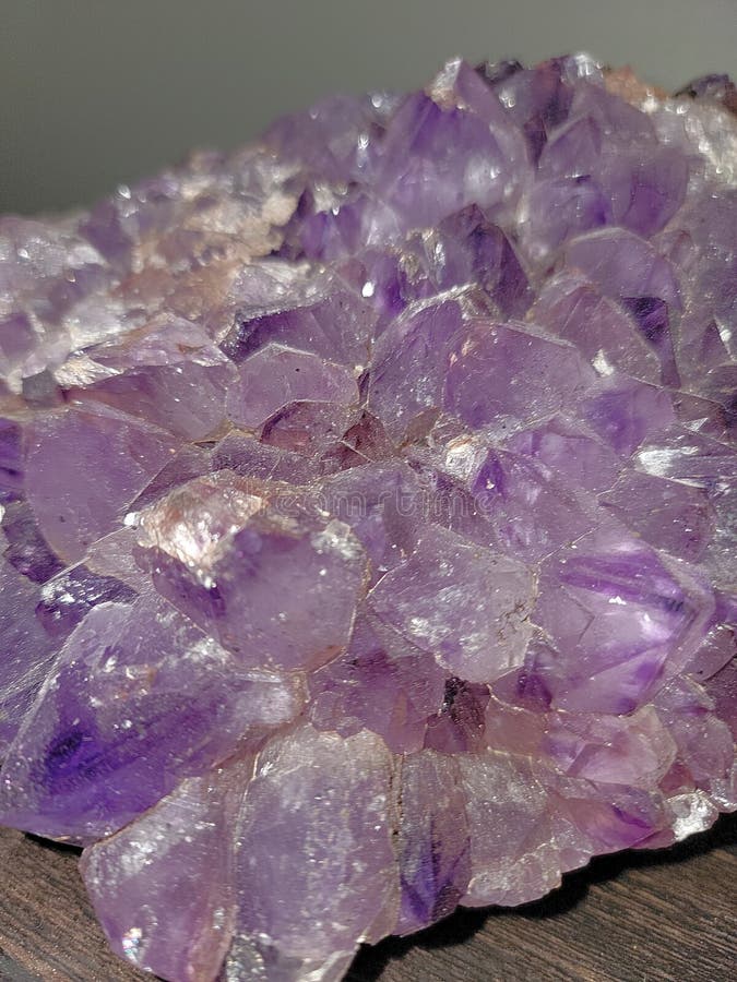 Amethyst Purple Quartz Crystal Rock Stock Image - Image of magenta ...