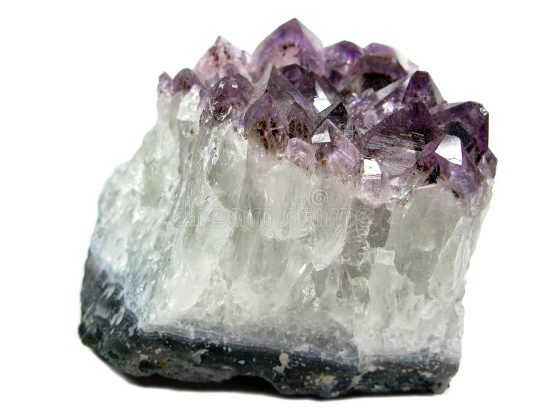 Amethyst Quartz Geode Geological Crystals Stock Image - Image of rock ...