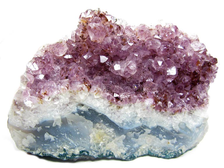 Amethyst Quartz Geode Geological Crystals Stock Photo - Image of ...