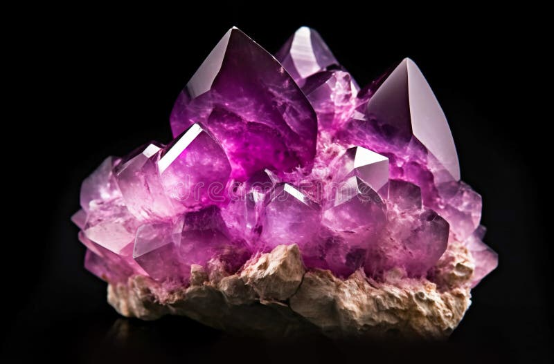 Amethyst is a Rare Precious Natural Geological Stone on a Gradient ...