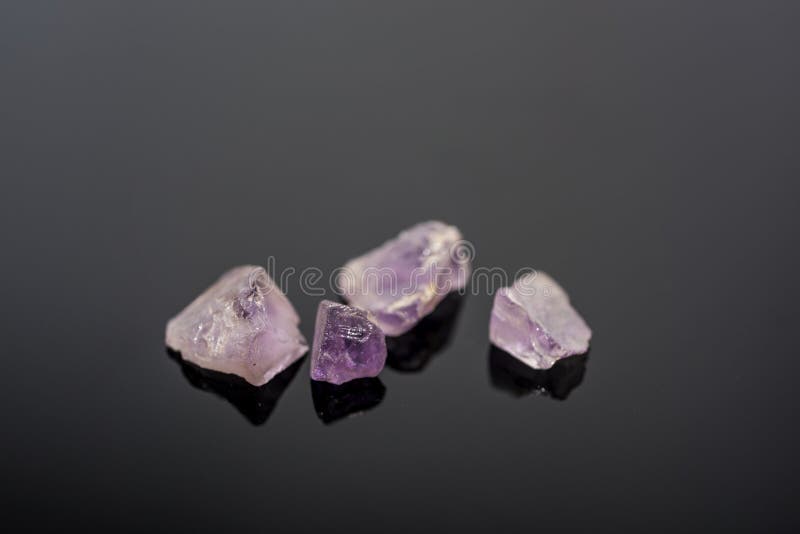 Amethyst Small Stones. Gems Isolated on White Background Stock Image ...