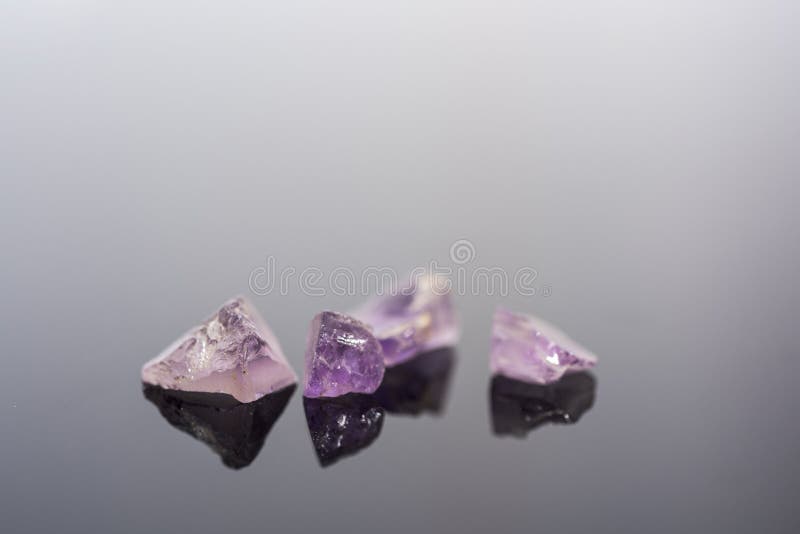 Amethyst Small Stones. Gems Isolated on White Background Stock Image ...