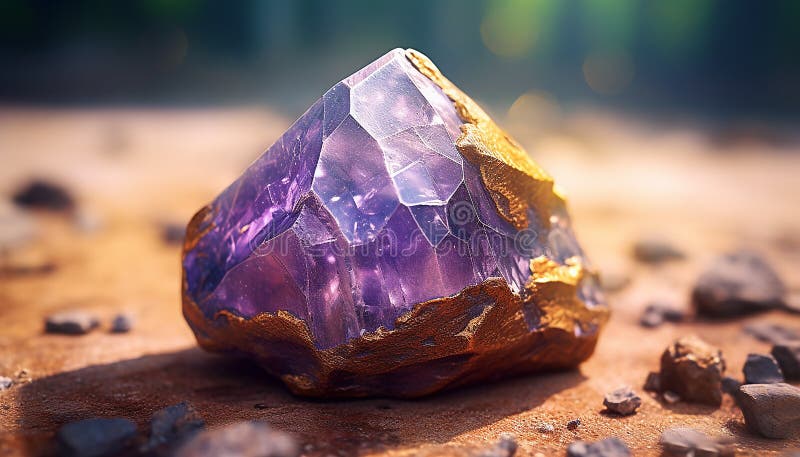 Amethyst Stone: a Beautiful Purple Gem Macro Photoshoot, Realistic ...
