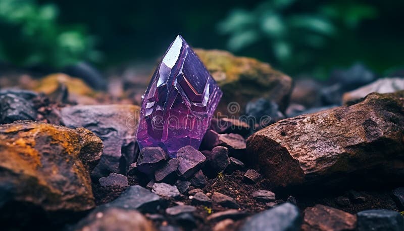 Amethyst Stone: a Beautiful Purple Gem Macro Photoshoot, Realistic ...