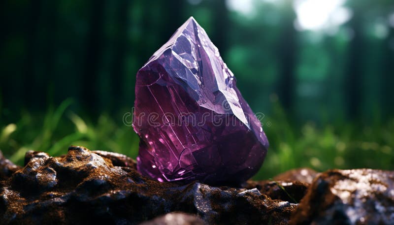 Amethyst Stone: a Beautiful Purple Gem Macro Photoshoot, Realistic ...