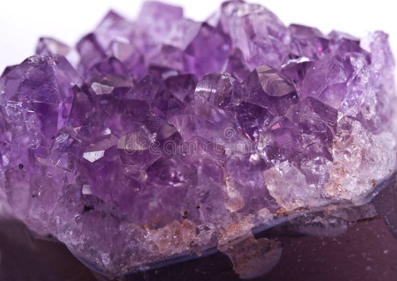 Amethyst is a Violet Variety of Crystal Quartz. Macro Stock Photo ...